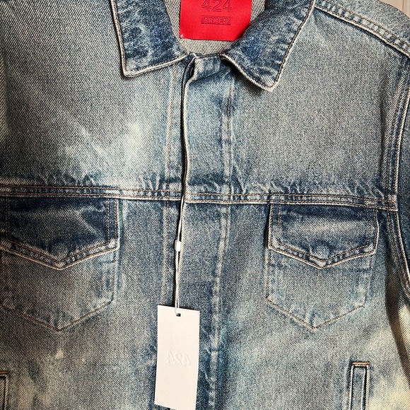 424 on fairfax | Jackets & Coats | Nwt Armes X 424 Denim Trucker Jacket ...